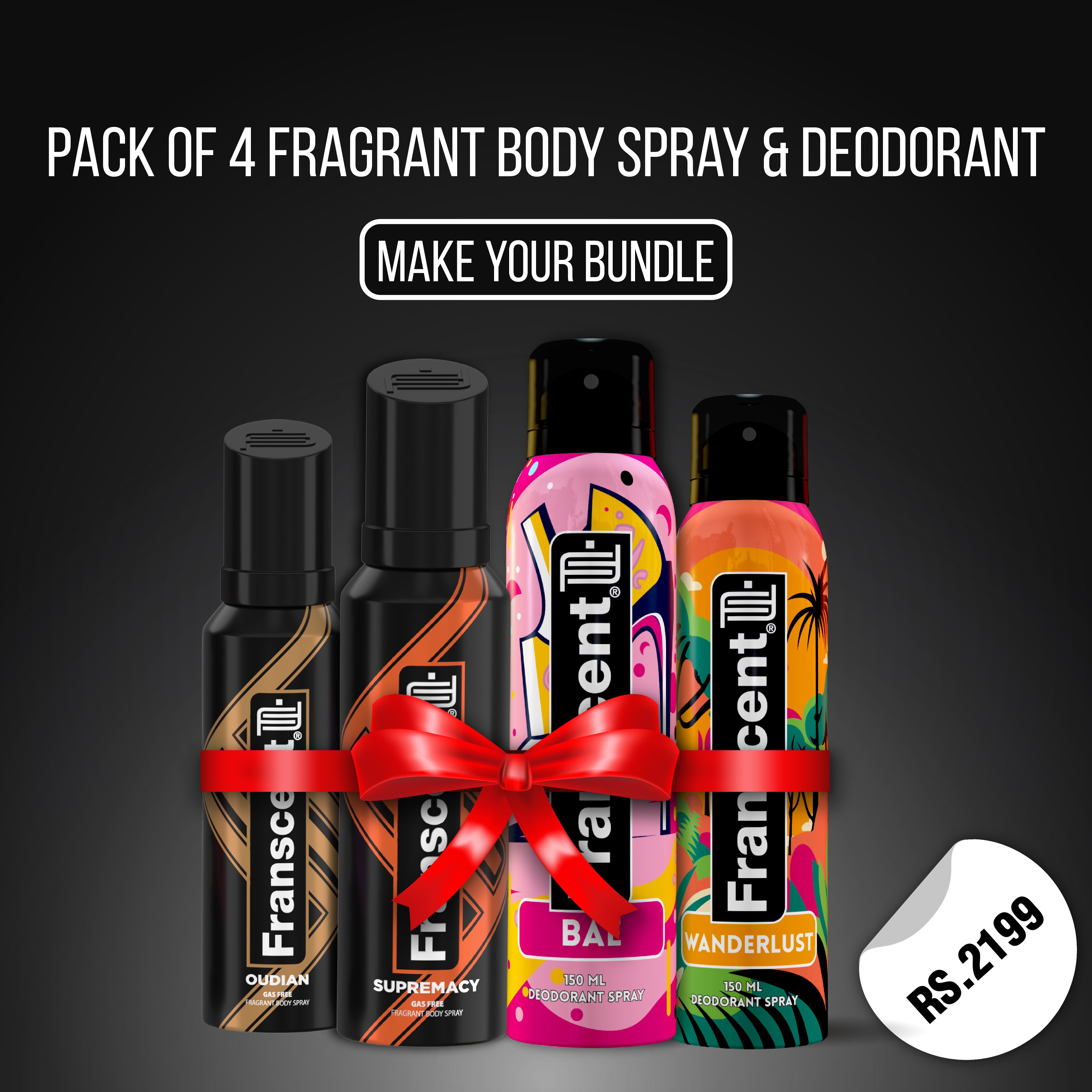 PACK OF 4 FRAGRANT BODY SPRAY & DEODORANT MAKE YOUR BUNDLE – Franscent